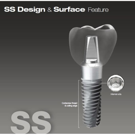 SS III SA OSSTEM IMPLANT R 4.0mmDX10mmL GH1.8 ASS3R4010S18
